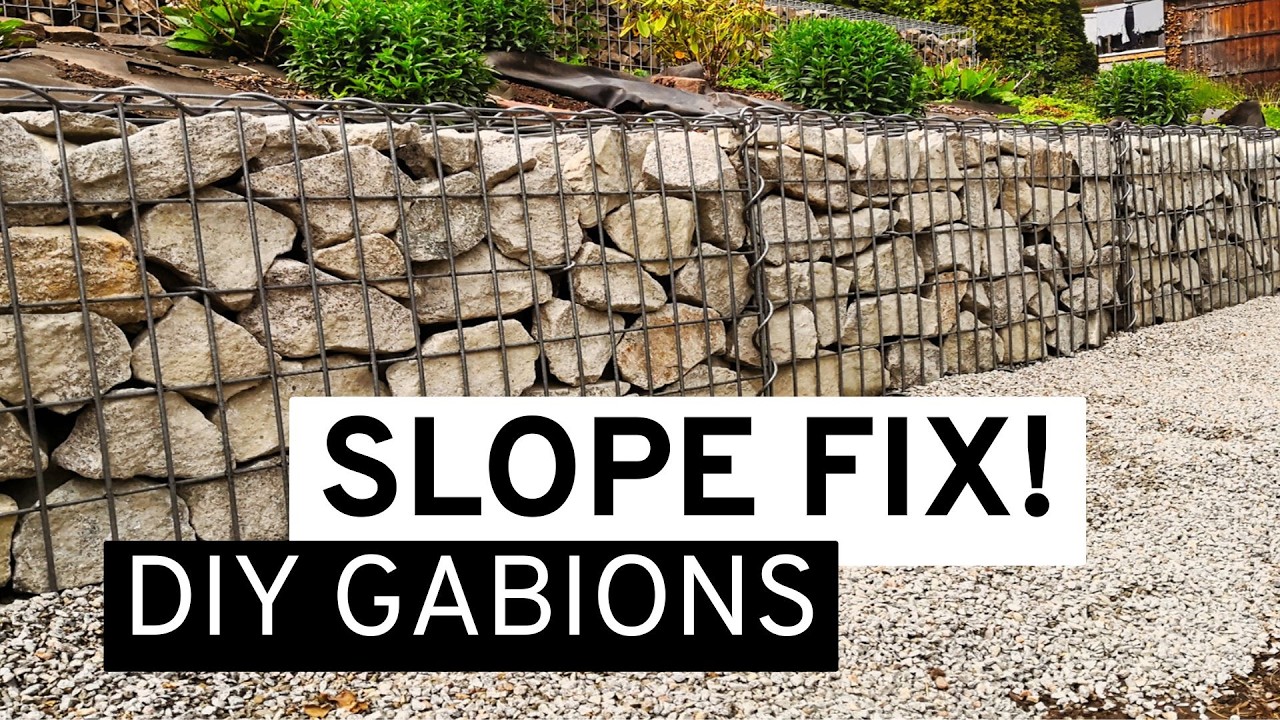 How to Build a Stable Gabion Retaining Wall - YouTube