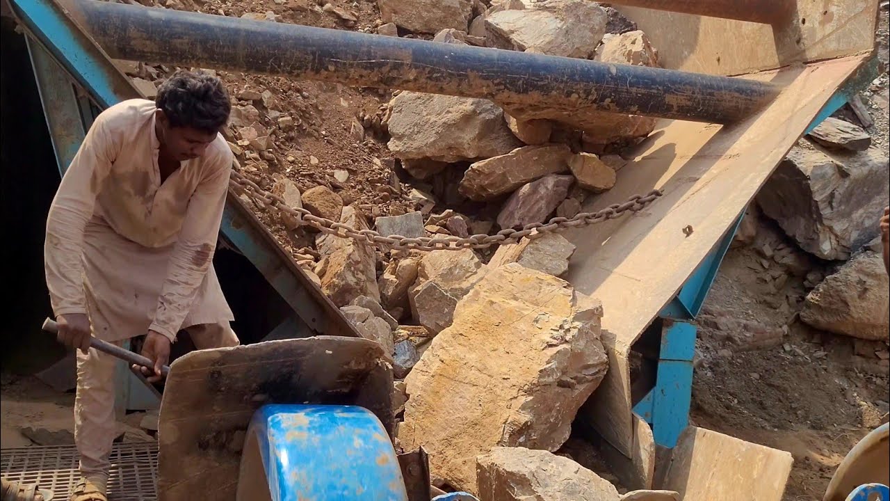 Giant Rock Crusher in Action | Satisfying Stone Crushing Process | Jaw ...