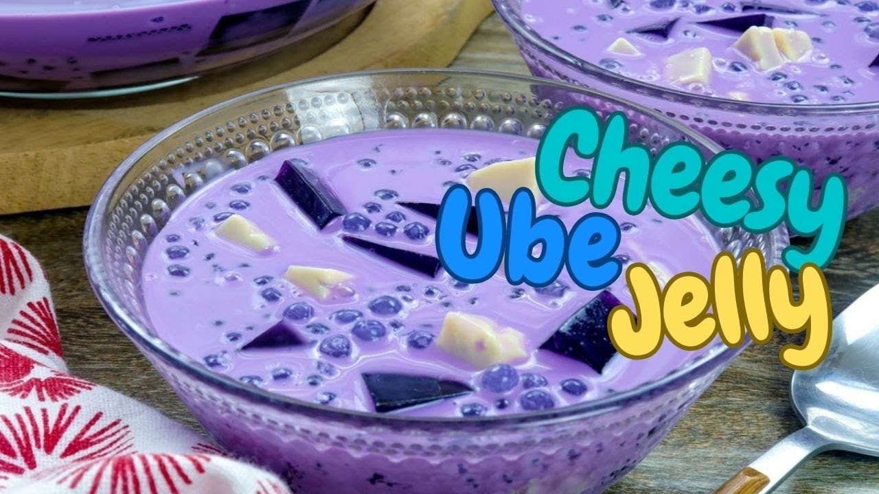 Cheesy Ube Jelly Recipe | A mix of salty and creamy plus purple yam ...