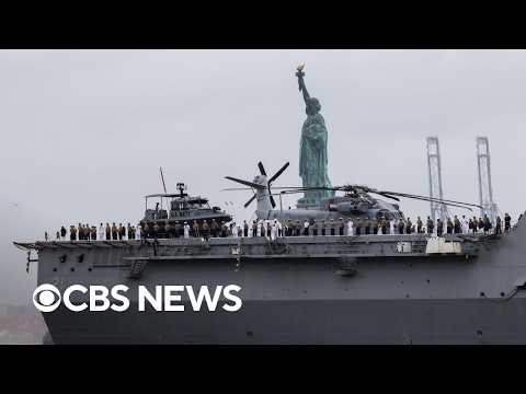 Parade of ships sails through New York City in massive maritime gathering
