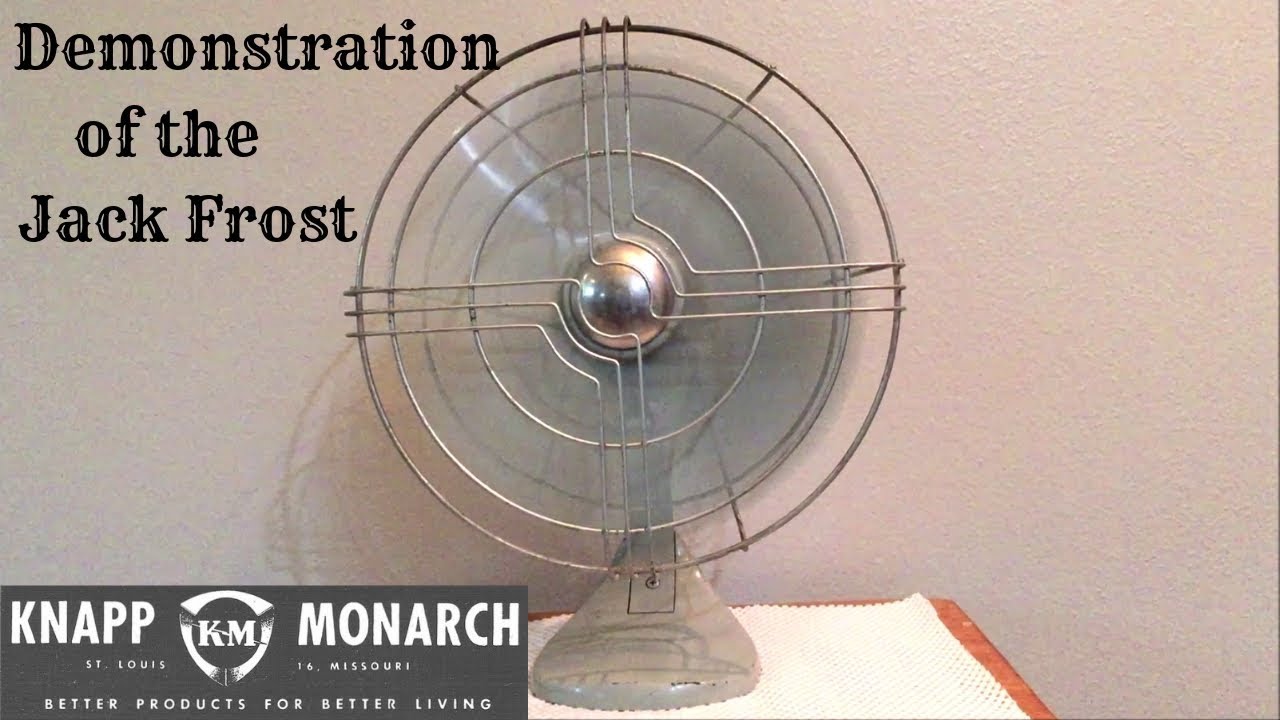 Vintage 12" Jack Frost Oscillating Desk Fan - Demonstration - YouTube