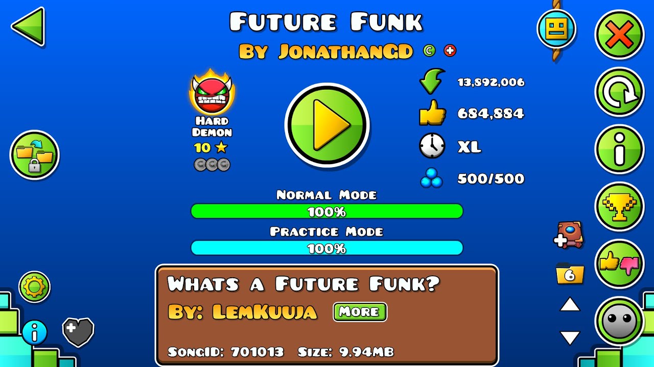 Future Funk 100% - By JonathanGD - [Geometry Dash] - YouTube