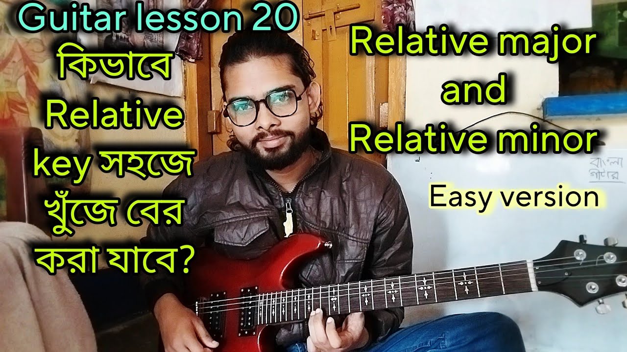 Guitar lesson 20; Relative Major scale and Relative Minor scale; How to ...