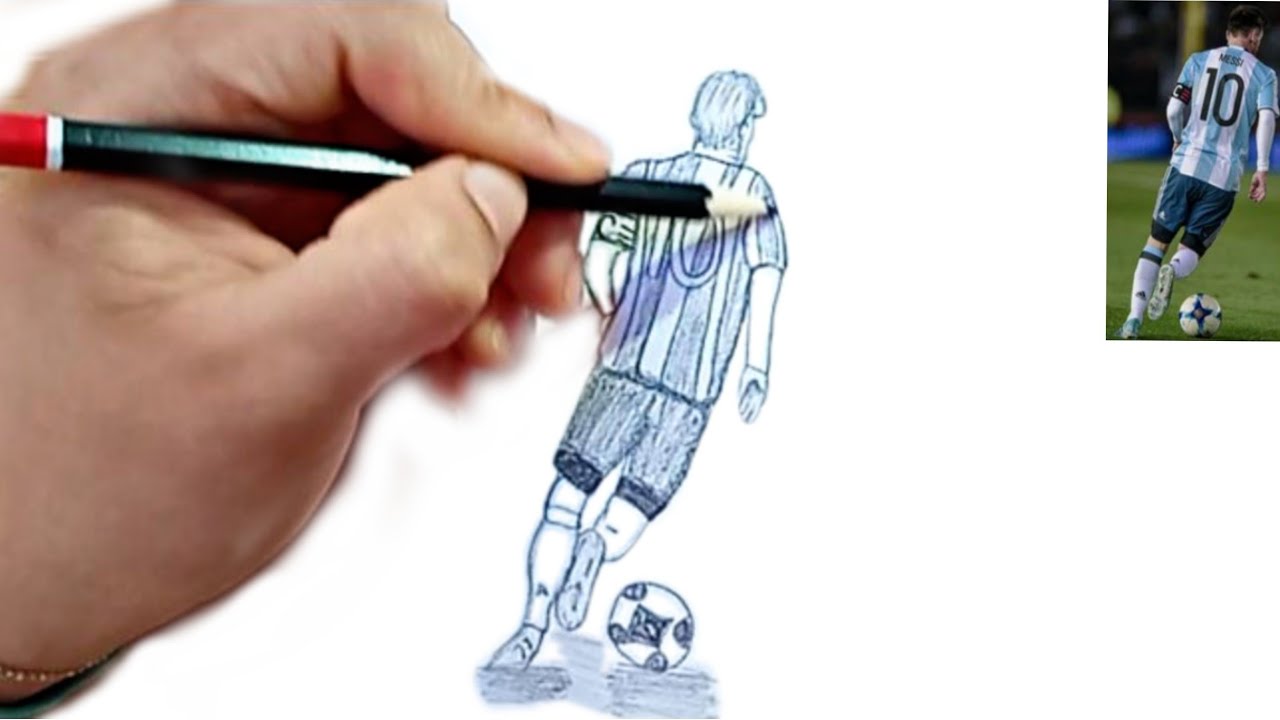 How to draw Lionel Messi Easy Pencil Sketches/messi drawing step by ...