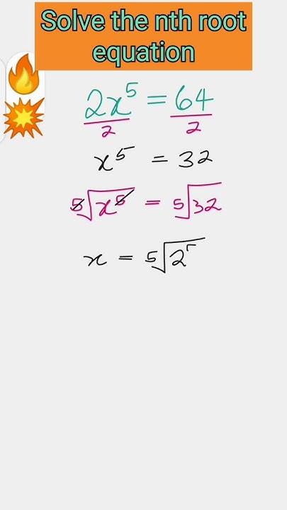 How to Solve Nth Root Equations | Exponential Equations - YouTube