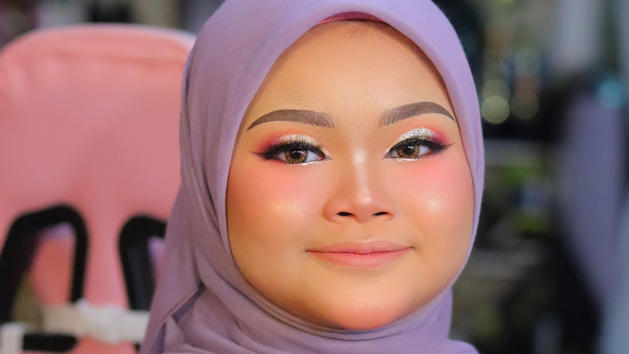 Makeup Raya tema purple - YouTube