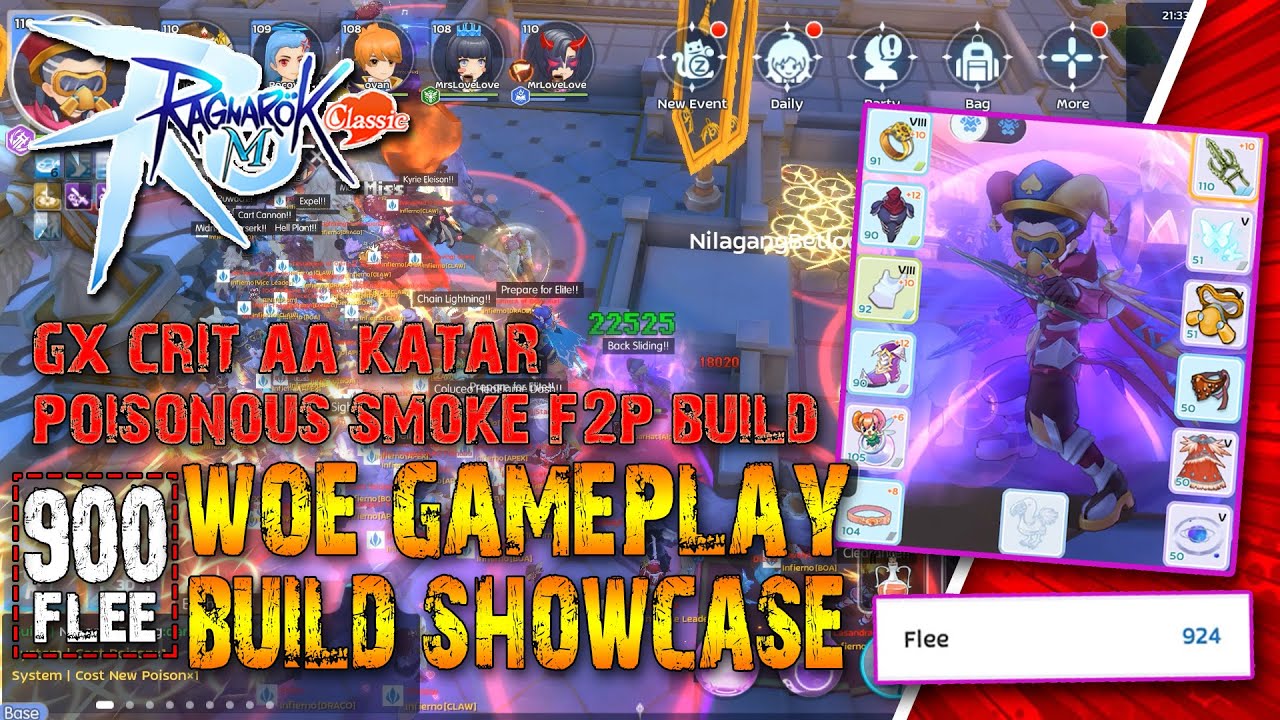 Ragnarok M: Classic GX 900+ Flee F2P Crit AA x Poisonous Smoke Build ...