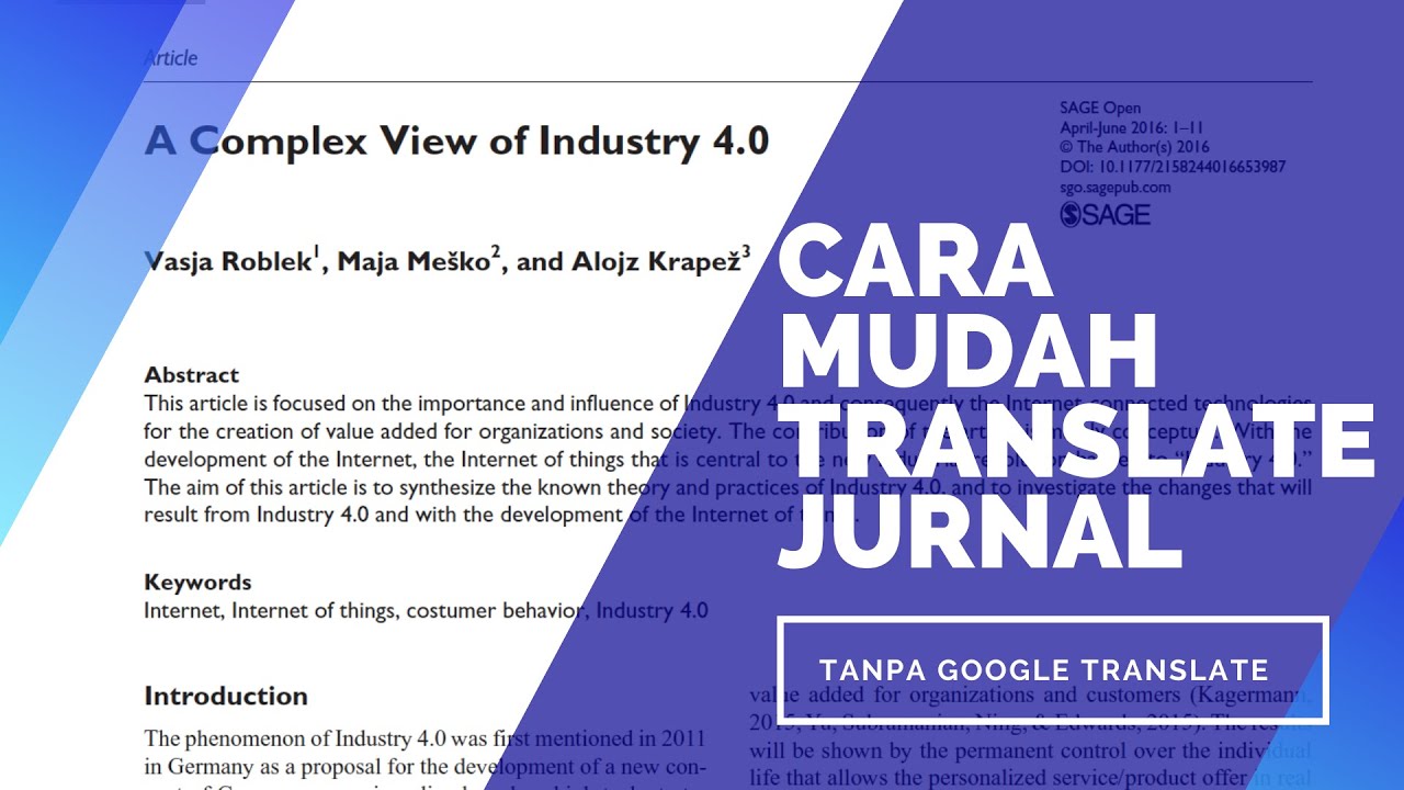 Cara Mudah Translate Jurnal Tanpa Google Translate - YouTube