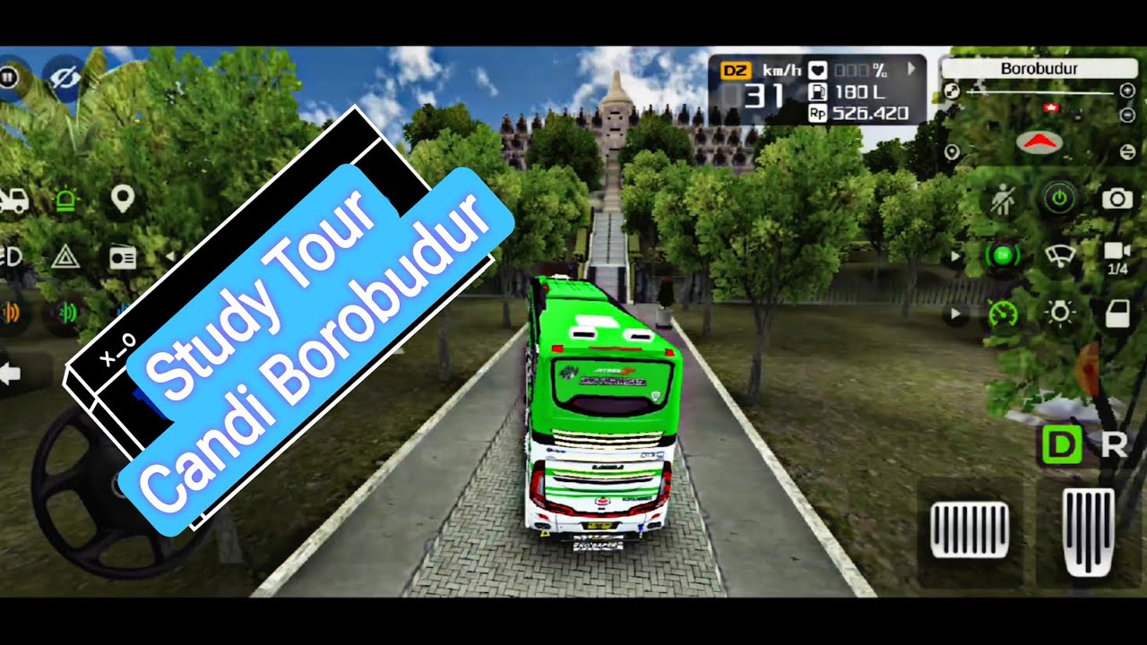 Bus MSM Fadel Study Tour Ke Candi Borobudur | Review Mod Bussid - YouTube