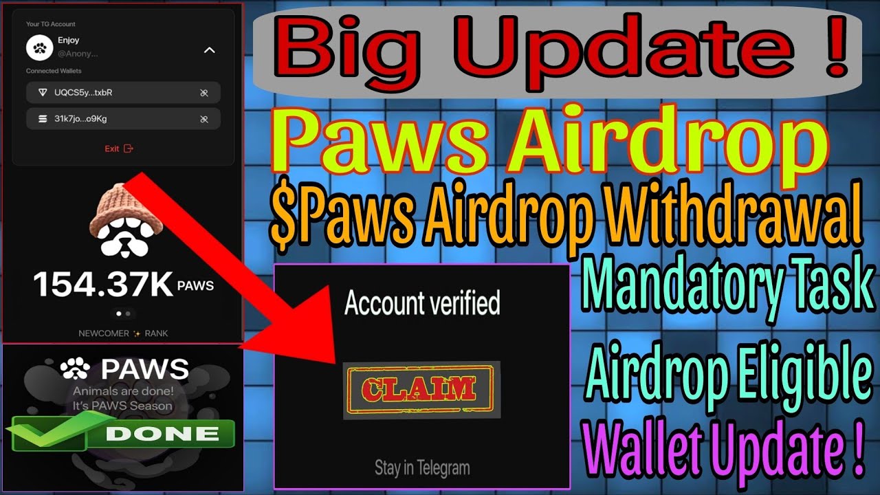 Paws verify via PAWS web | Paws Big Update today Paws Airdrop claim ...