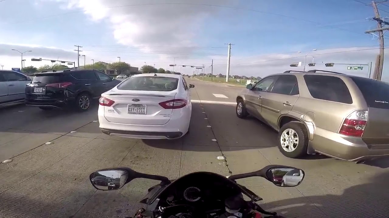 RAW: Plano motorcyclist captures close-call wreck on GoPro - YouTube