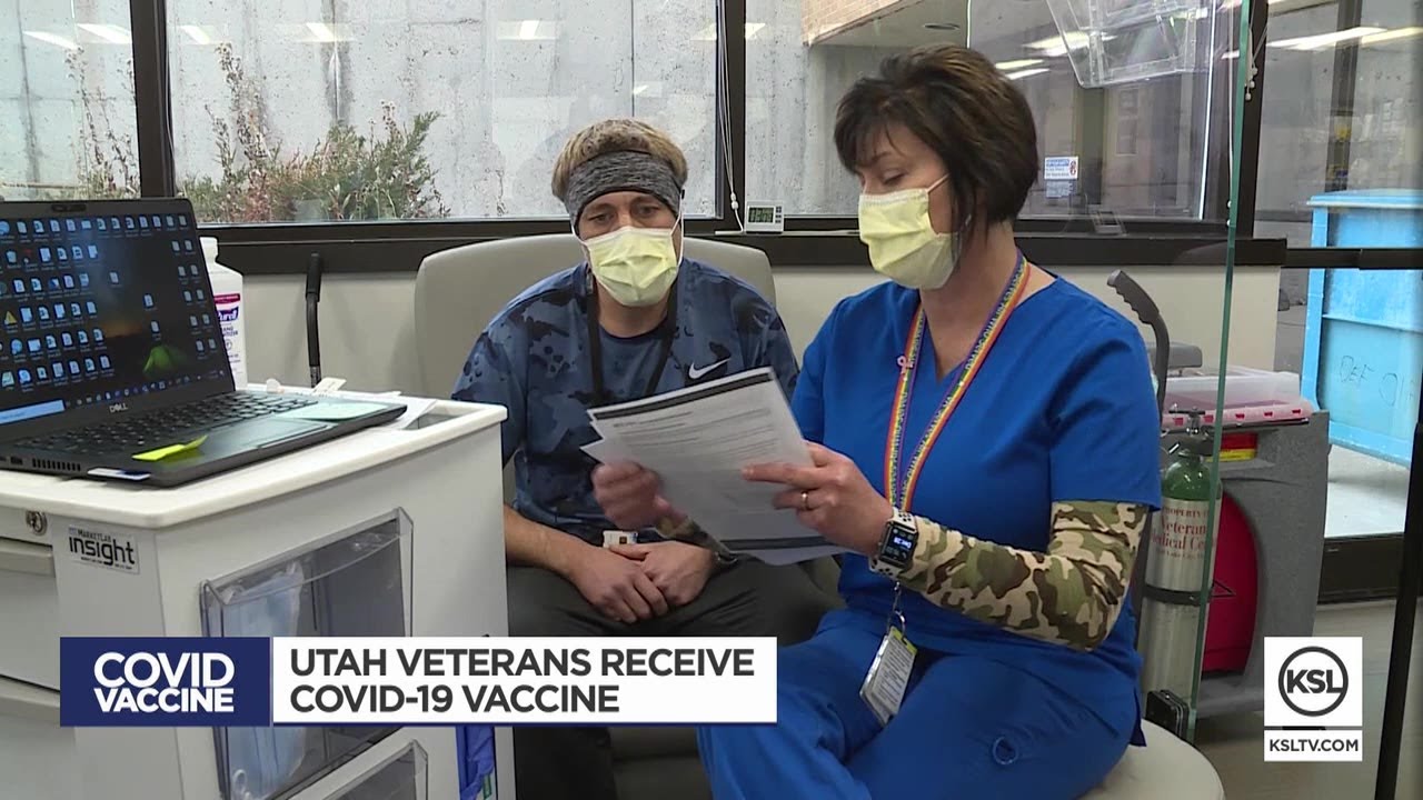 Utah Veterans Receive COVID-19 Vaccine At Salt Lake VA Hospital - YouTube