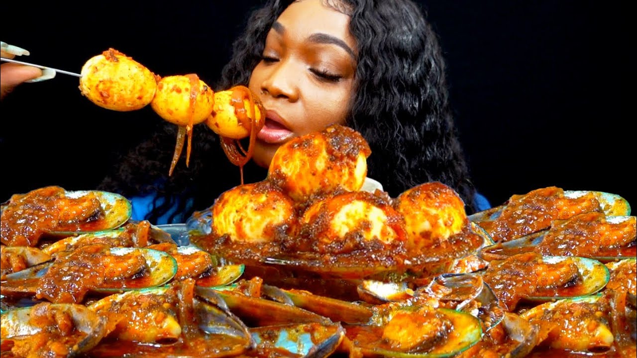SMACKALICIOUS SAUCE | GREEN LIPPED MUSSELS | SEAFOOD MUKBANG | Seafood ...