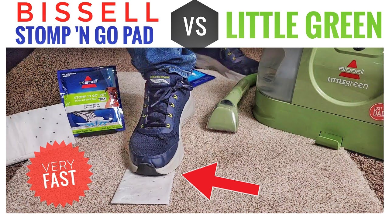 Bissell Stomp 'N Go Pet Pad vs Bissell Little Green Carpet Spot Cleaner ...