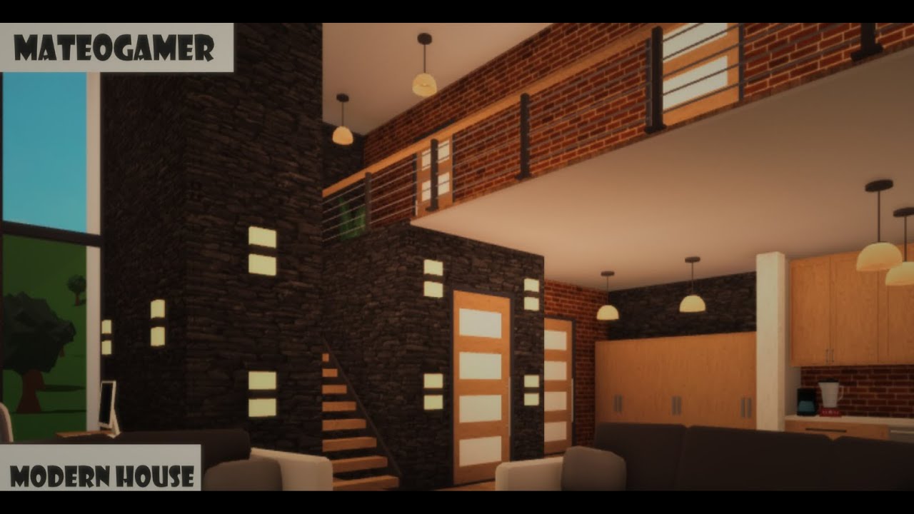 Modern house speedbuild (interior) [ROBLOX] - YouTube