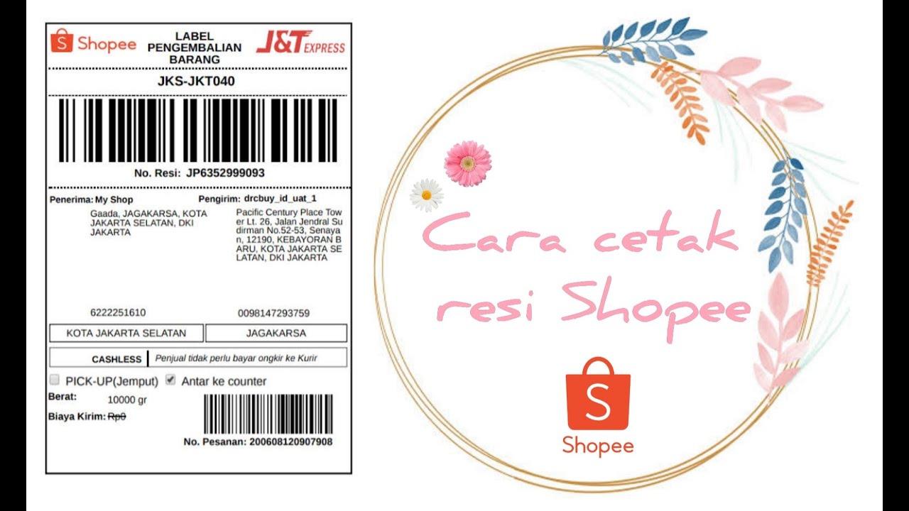 Cara mencetak resi shopee pakai hp hanya (5 menit) gampang banget buat ...