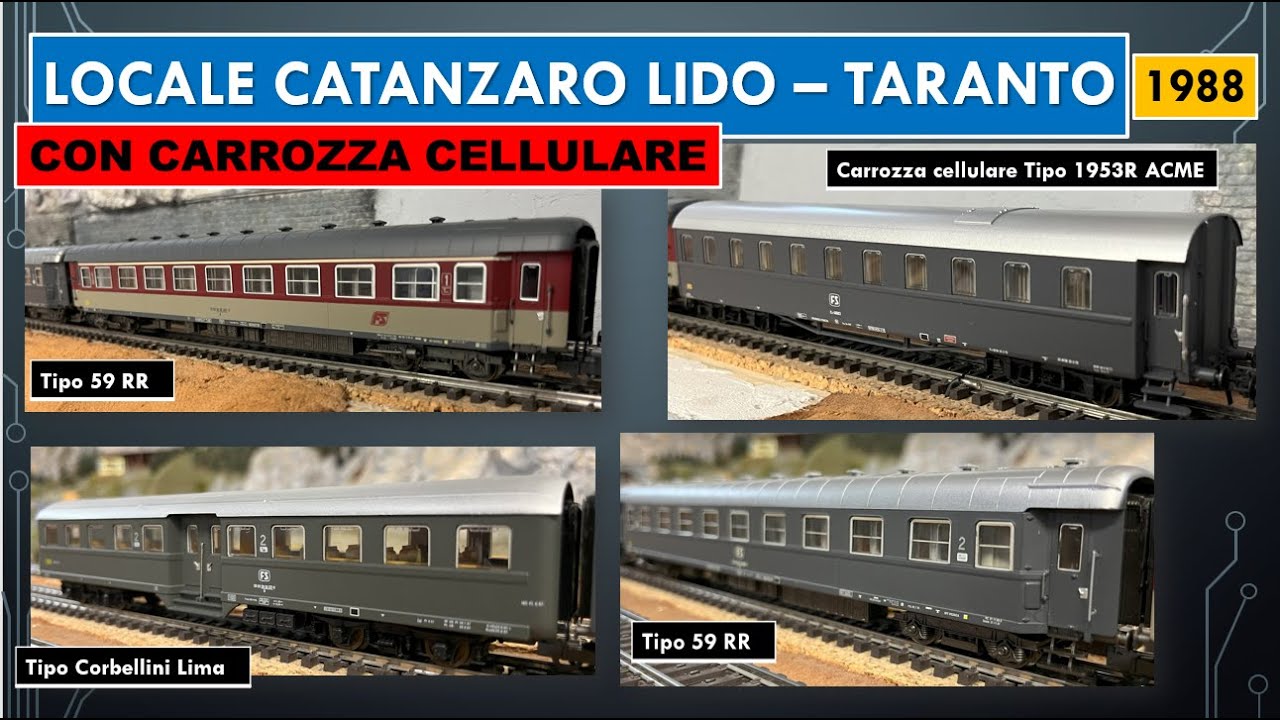 Treno Locale Catanzaro Lido - Taranto con carrozza Cellulare 1988 - YouTube