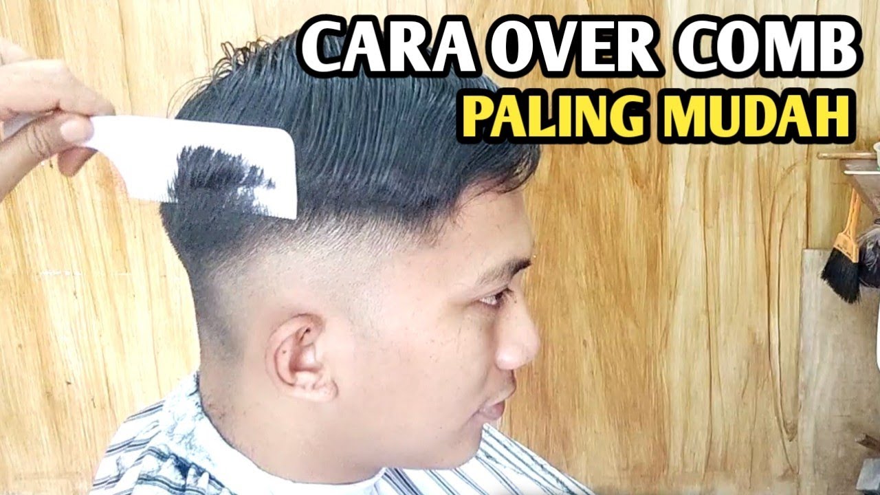 CARA POTONG RAMBUT CEPAT PAKAI MESIN Model mid fade model tiga jari ...