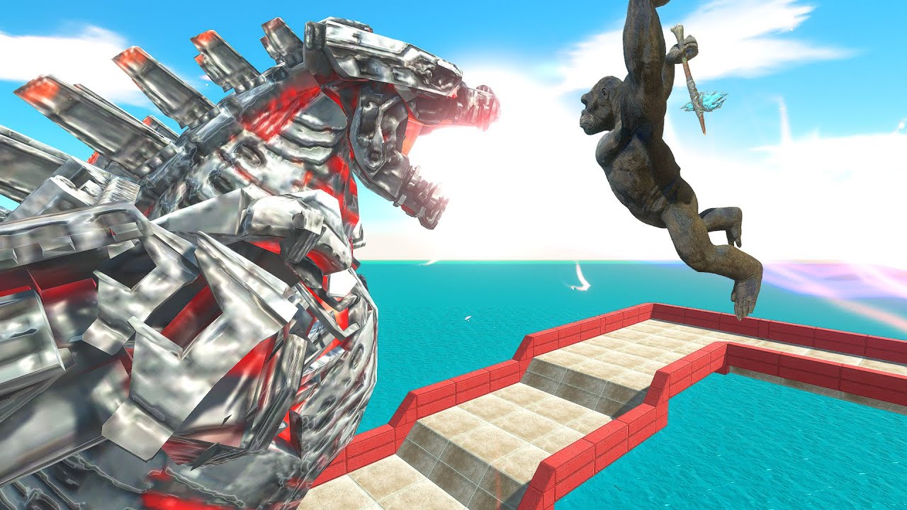 King Kong Against MechaGodzilla & Destoroyah Death Fall - Animal Revolt ...