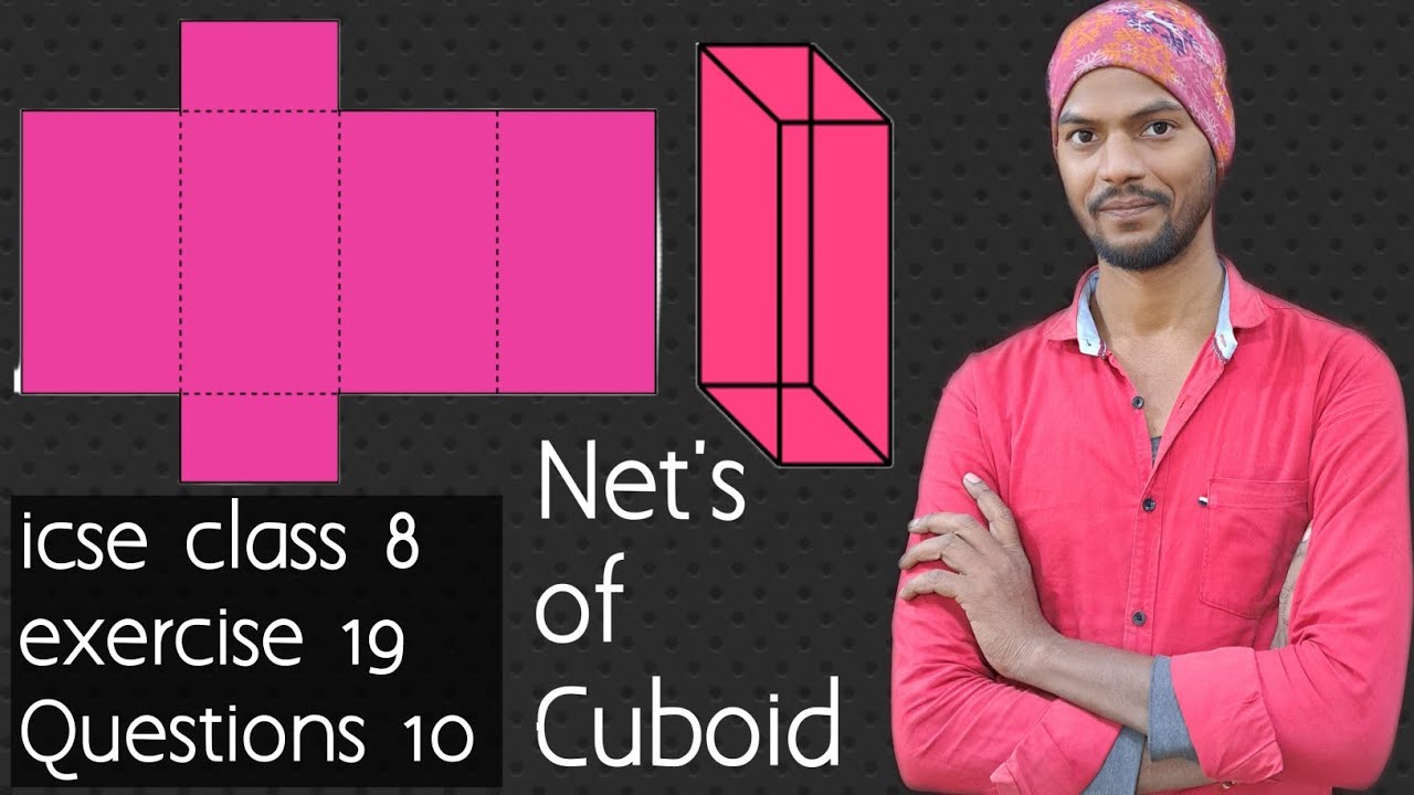 Exercise 19 Questions 10 Chapter 19 ,nets of cuboid, ICSE class 8 ...