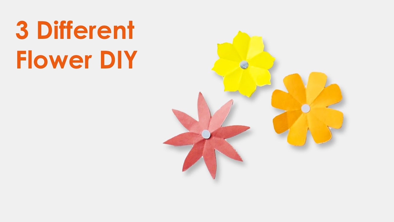 How To Make 3 Different Flower DIY #29 - YouTube