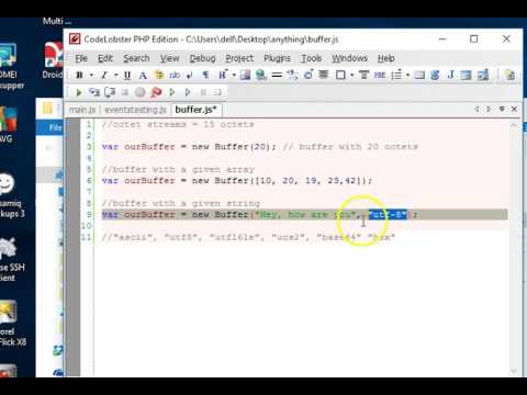 Node js tutorial for beginners - 8 - Buffers and Octets 1 - YouTube