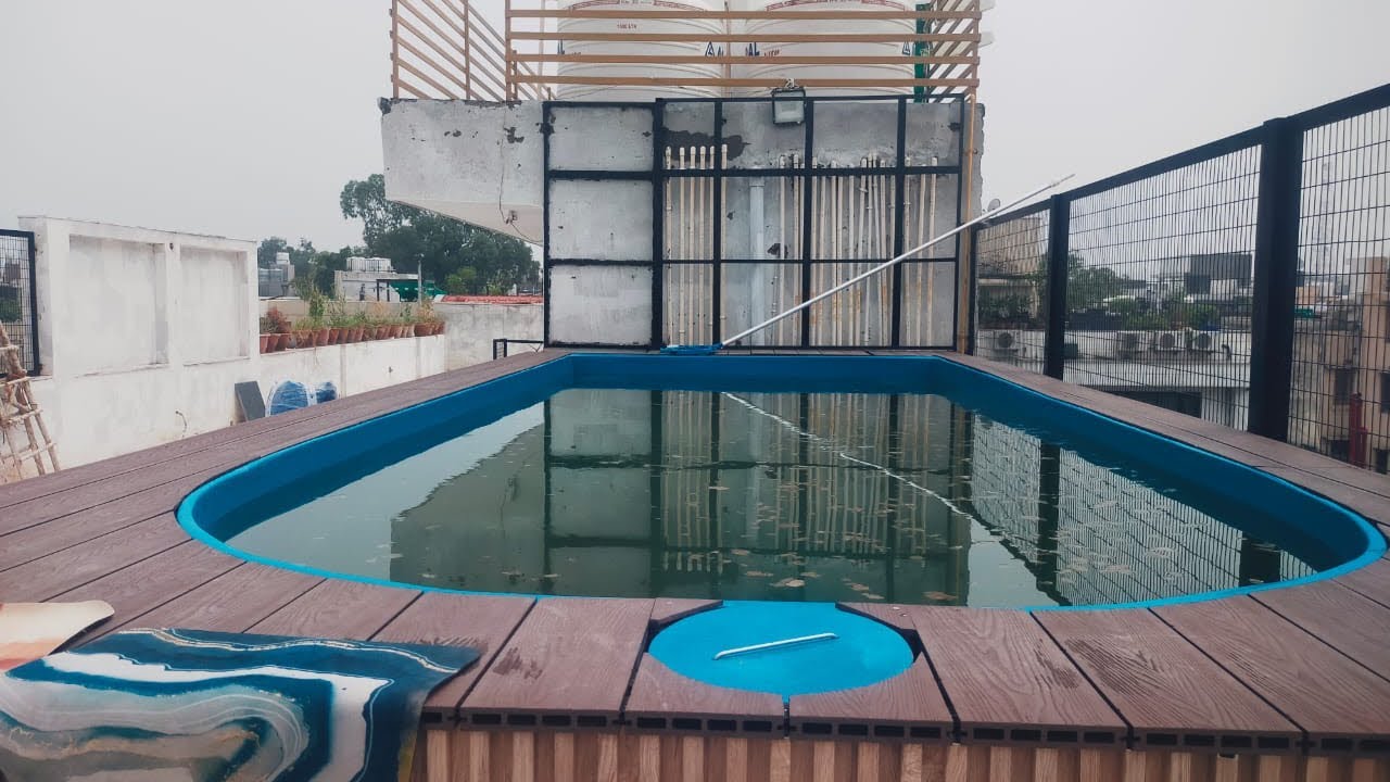 Roof top swimming pool installation india is minutes job for ready made ...