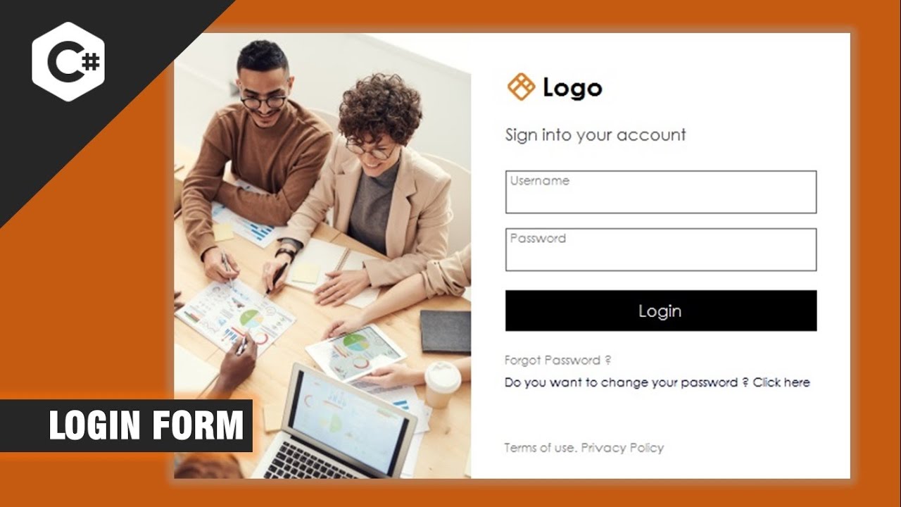 How to Customize Login Form Design Using C# - Design 3 - YouTube