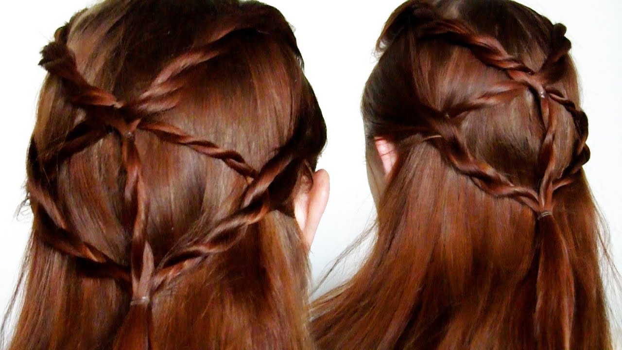 Rope Braid Lattice Half Up Hairstyle for Medium to Long Hair - YouTube