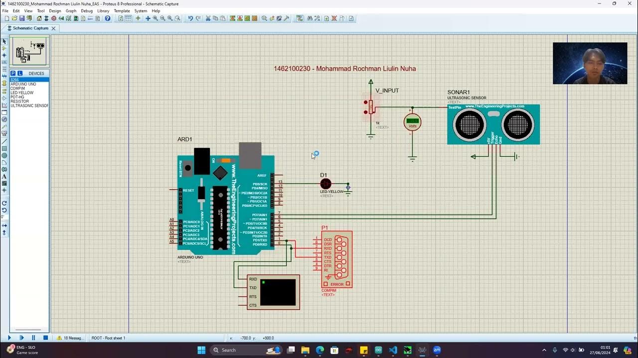 Mengirim Data Simulasi Proteus dengan Sensor Ultrasonic ke Website Menggunakan Python + PHP dan ...