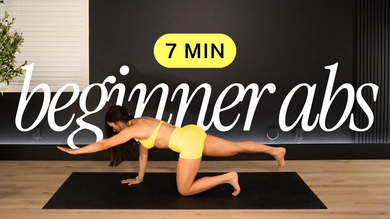 7 MIN BEGINNER CORE WORKOUT | No Equipment, At‐Home Abs - YouTube
