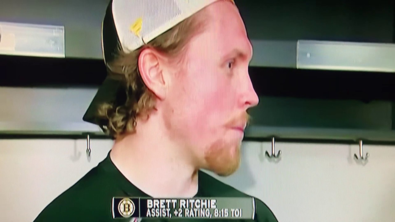 Brett Ritchie Bruins Post Game Interview 1/7/20 - YouTube