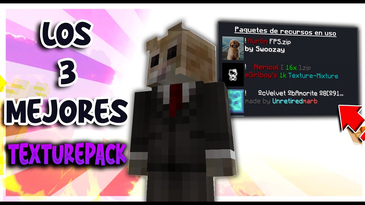 LOS 3 MEJORES TEXTURE PACKS PARA MINECRAFT PVP +700 FPS | Skywars ASMR ...