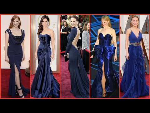 Top 15 Best BLUE Dresses at the Oscars!