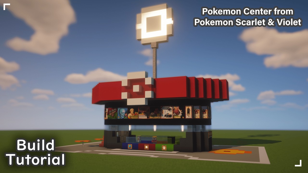 🔴 Pokemon Scarlet & Violet Pokemon Center ⚪ | Minecraft Tutorial - YouTube
