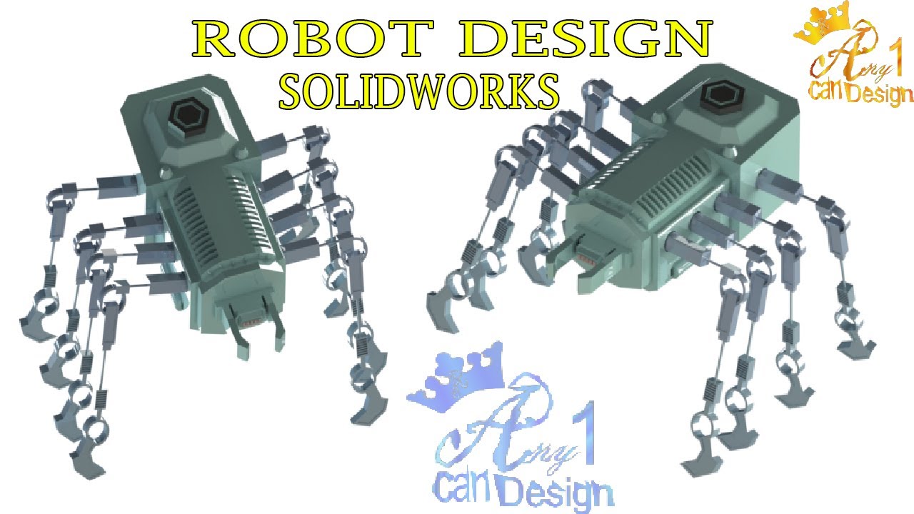 Spider robot tank | solidworks tutorial | how to design a robot in ...