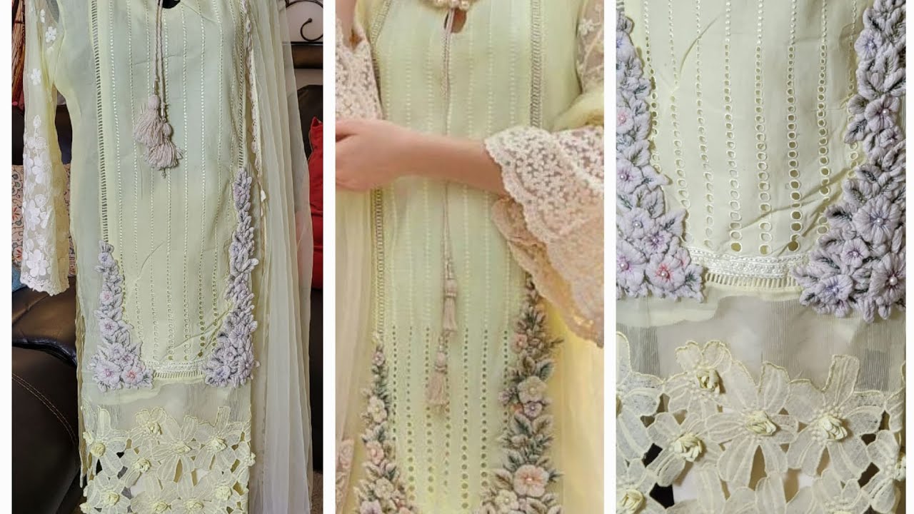 Cutwork embroidery design | cutwork embroidery suit design | new dress ...