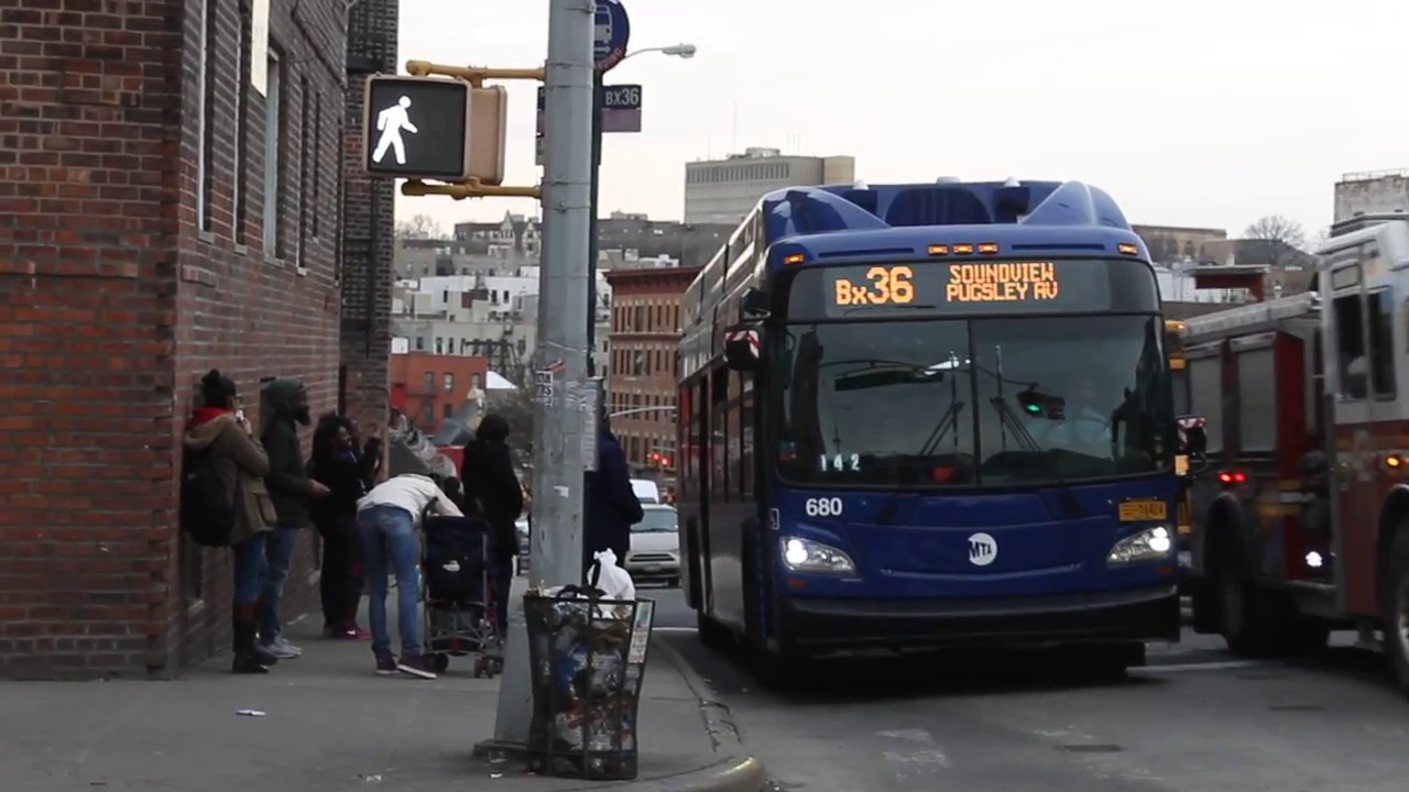 MTA New York City Bus New Flyer XN40 680 on the Bx36! - YouTube