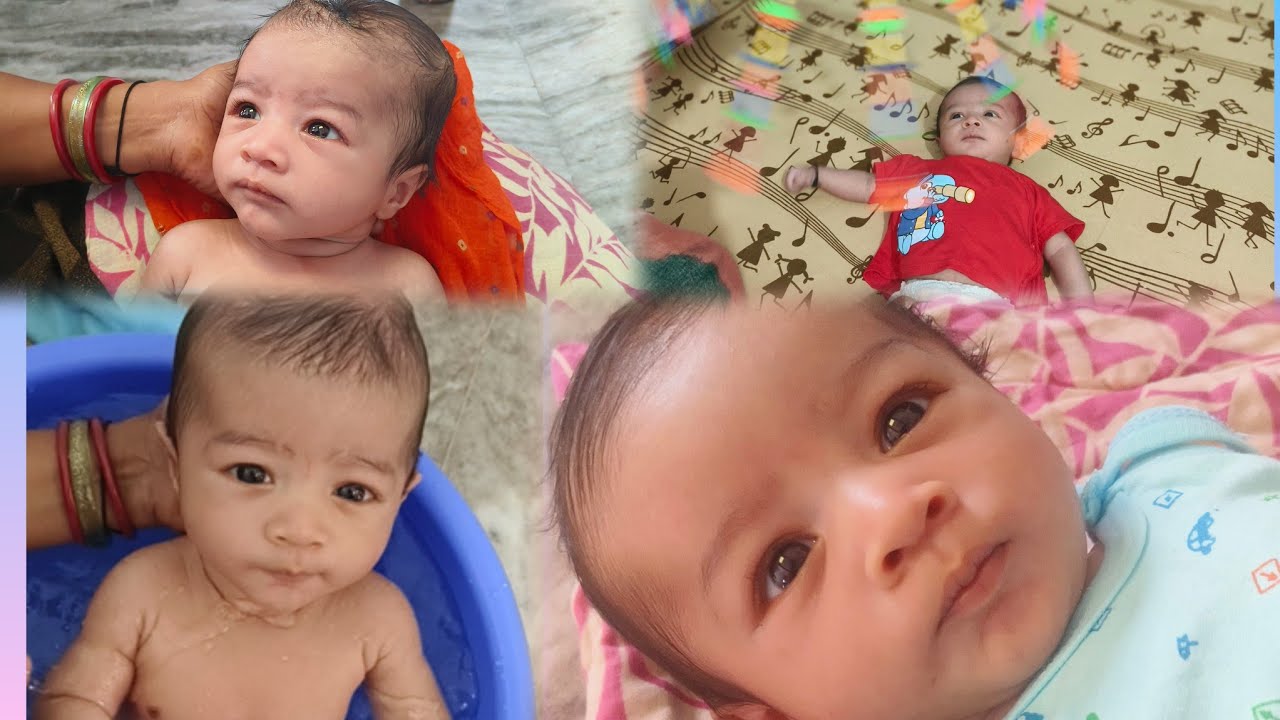 1 month old baby's routine ️|| Newborn baby full day Routine ...