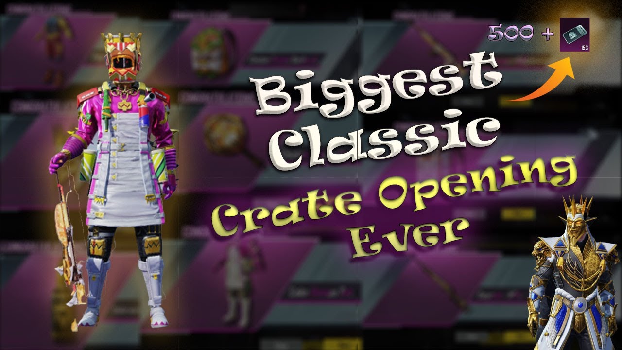 500+ BGMI Crate Opening | BGMI Free Premium Crate & Classic Crate ...
