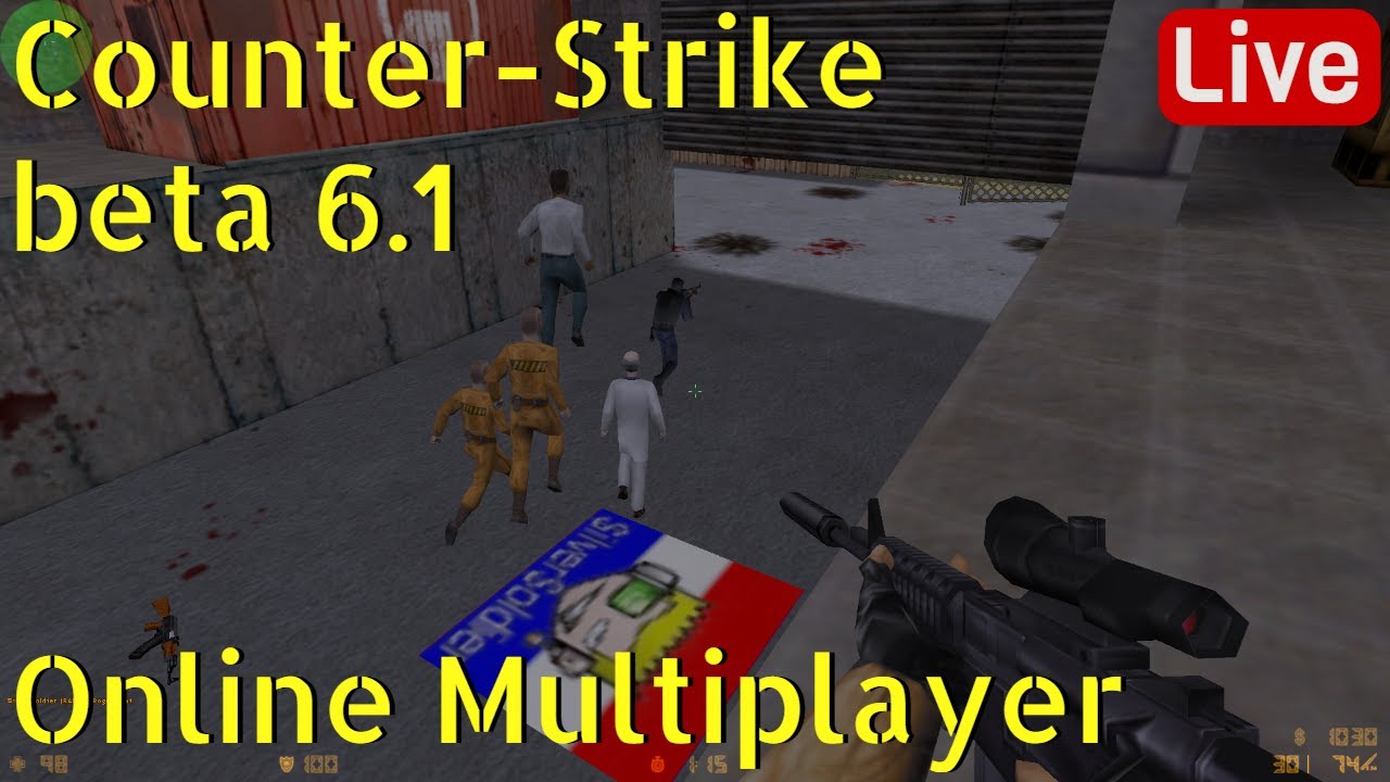 🔴Live: Counter-Strike Beta 6.1 (from 2000!) - Online Multiplayer 🖥️🖱️ ...