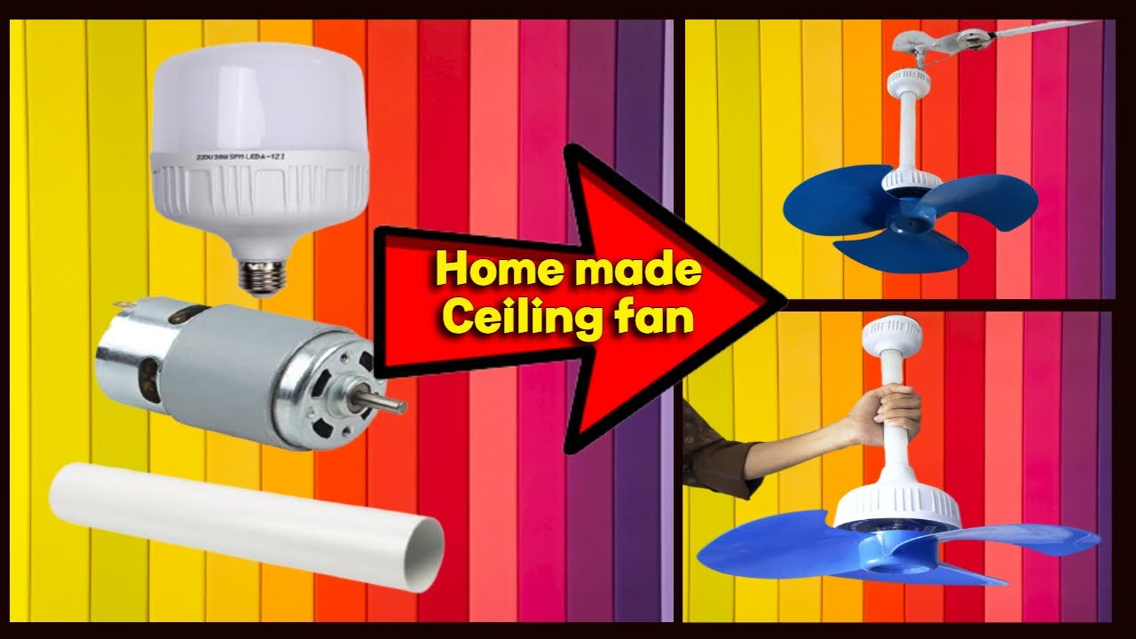How to Make Ceiling Fan at home from old led bulb - YouTube