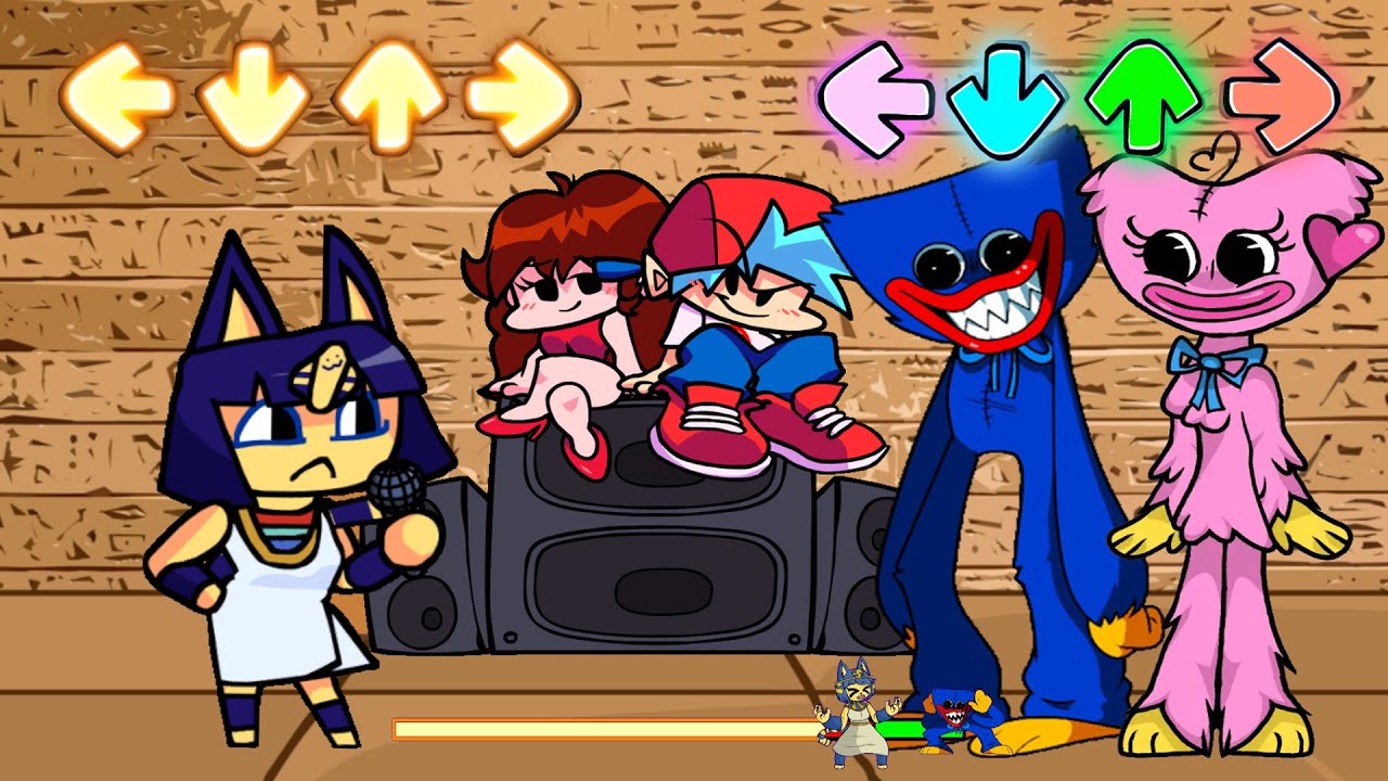 Poppy Playtime | Huggy Wuggy VS Ankha | Animal Crossing (FNF Mod) - YouTube