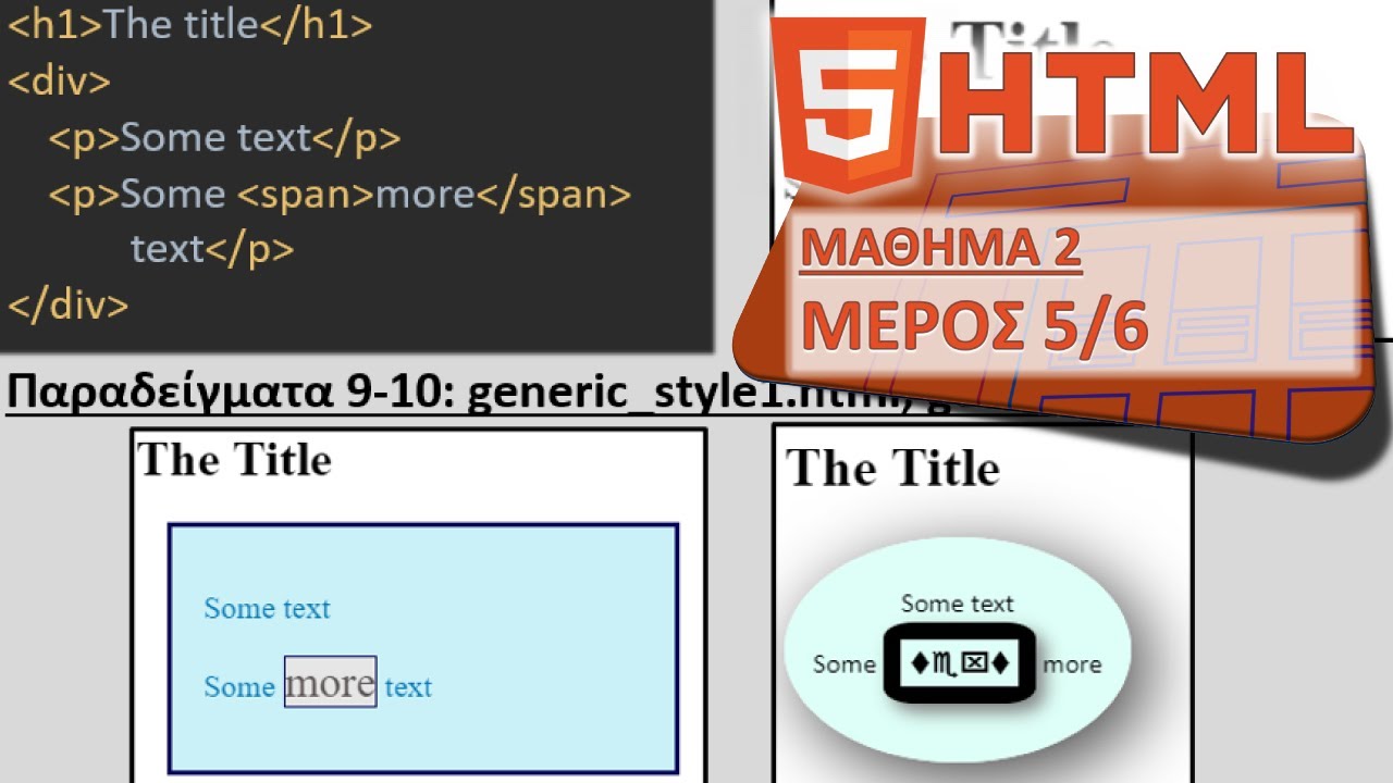 HTML - ΜΑΘΗΜΑ 2 - ΠΕΡΙΕΧΟΜΕΝΟ ΚΑΙ ΔΟΜΗ ΣΕΛΙΔΑΣ - ΜΕΡΟΣ 5 από 6 ...