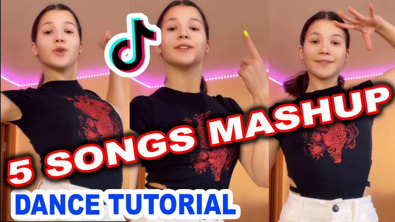 5 SONGS MASHUP TikTok Dance Tutorial | Tik Tok Tutorial - Mirrored, Slow, Easy | DaniG - YouTube