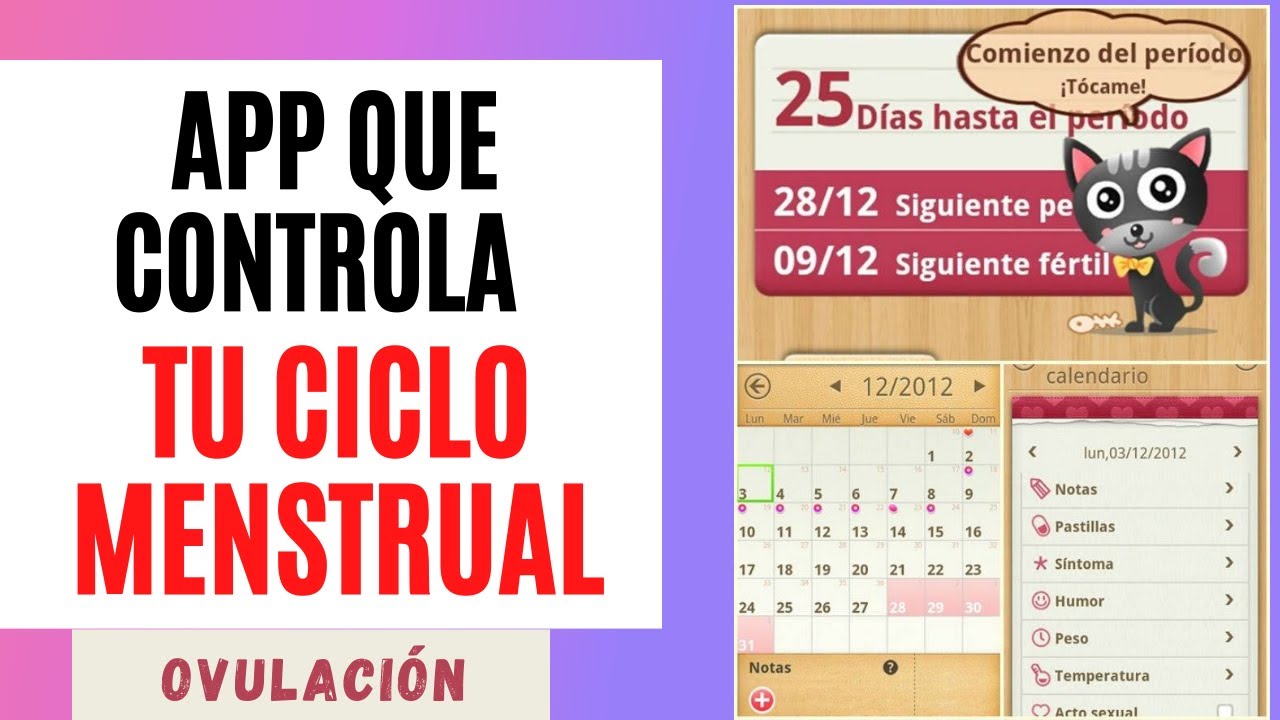 App para controlar tu Ciclo Menstrual | Mi Calendario - YouTube