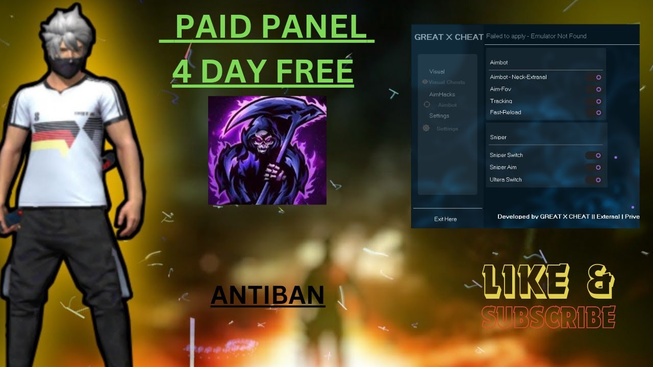 FREE FIRE PC PANEL 🖥️ FREE USE ⚙️ ANTIBLACKLIST PANEL 🔥 OB43 PC PANEL ...