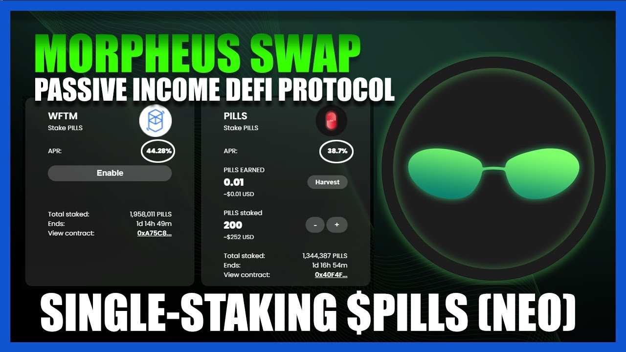 💊 $PILLS Altcoin, Morpheus Swap, Single-Staking, Passive Cryptocurrency ...