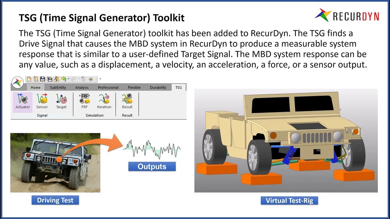 Introducing RecurDyn TSG (Time Signal Generator) Toolkit - YouTube