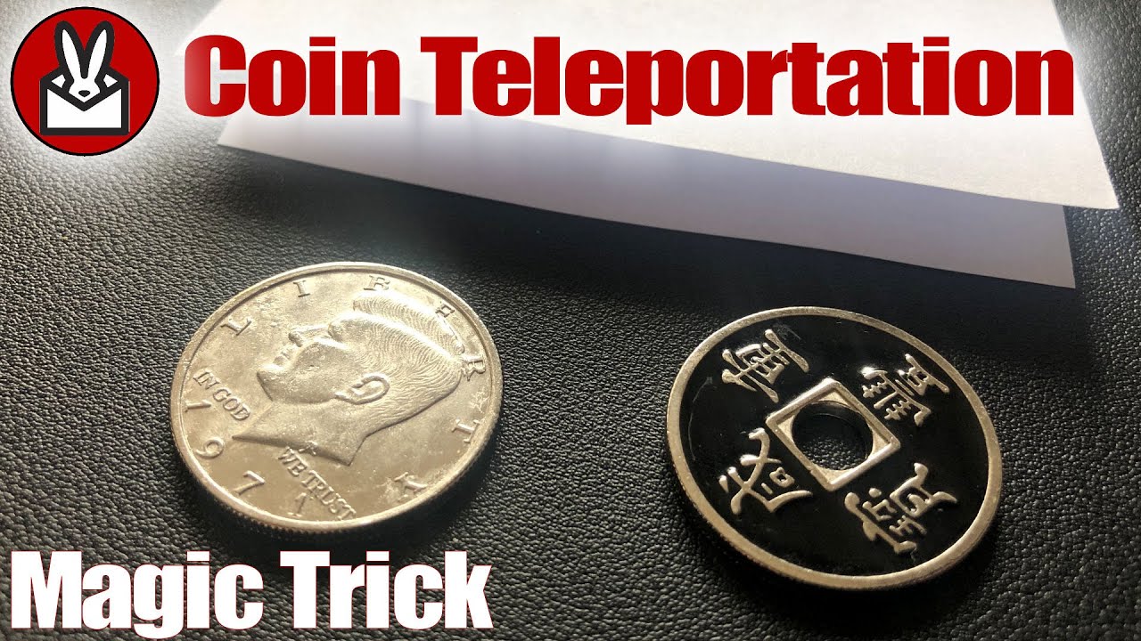 Teleporting Coins Magic Trick Chinese and Half Dollar Coins - YouTube